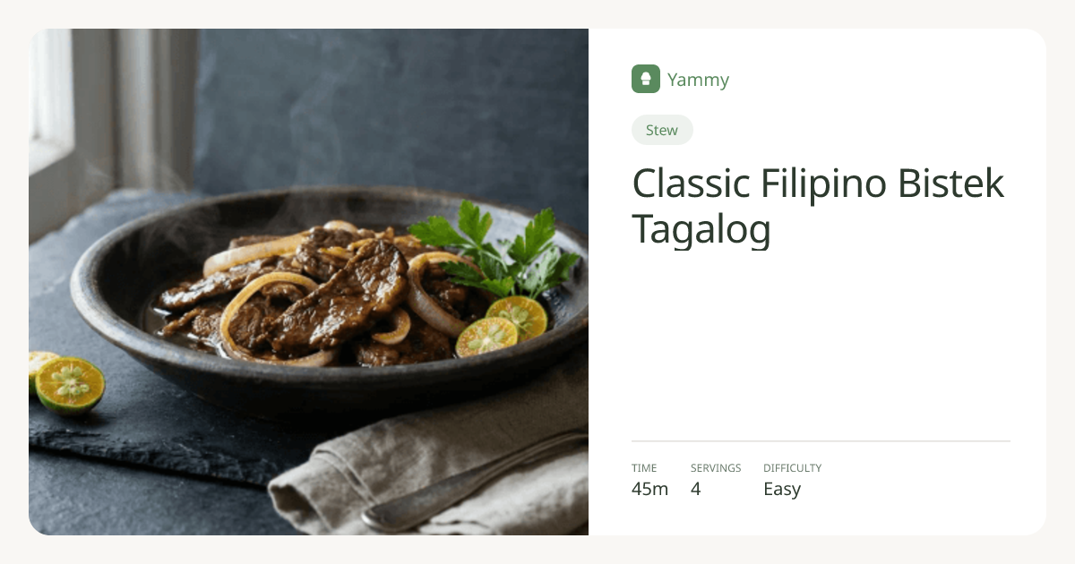 Classic Filipino Bistek Tagalog | Yammy