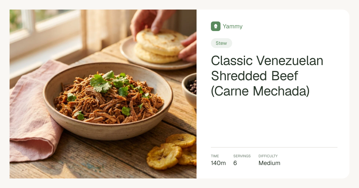 Classic Venezuelan Shredded Beef (Carne Mechada) | Yammy