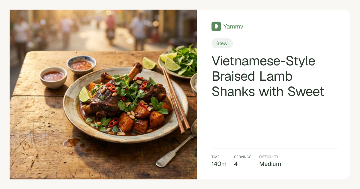 Vietnamese-Style Braised Lamb Shanks with Sweet Potato | Yammy